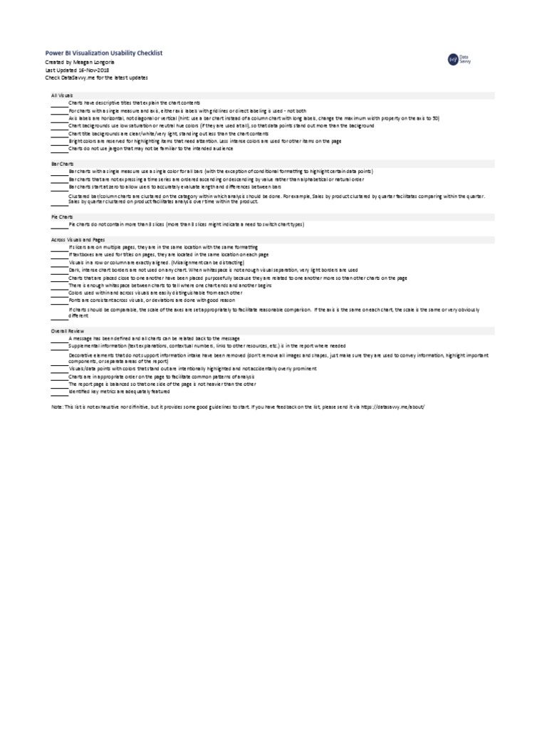Power BI Visualization Usability Guide | PDF | Chart | Color