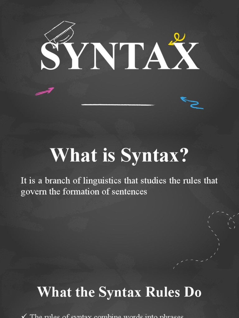 Syntax | PDF | Part Of Speech | Phrase