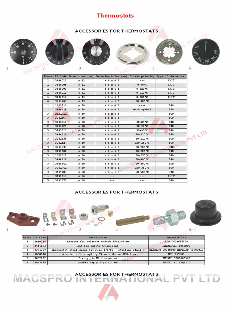Thermostat Accessories Overview | PDF | Building Automation | Home ...