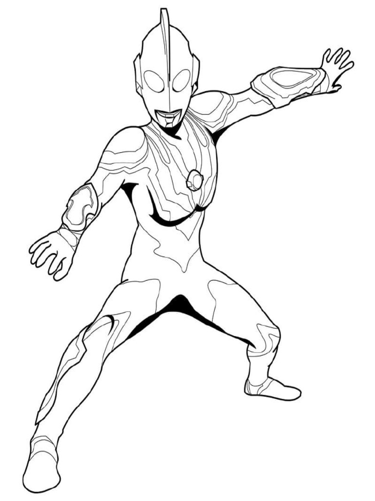 Cool Ultraman Coloring Page | PDF