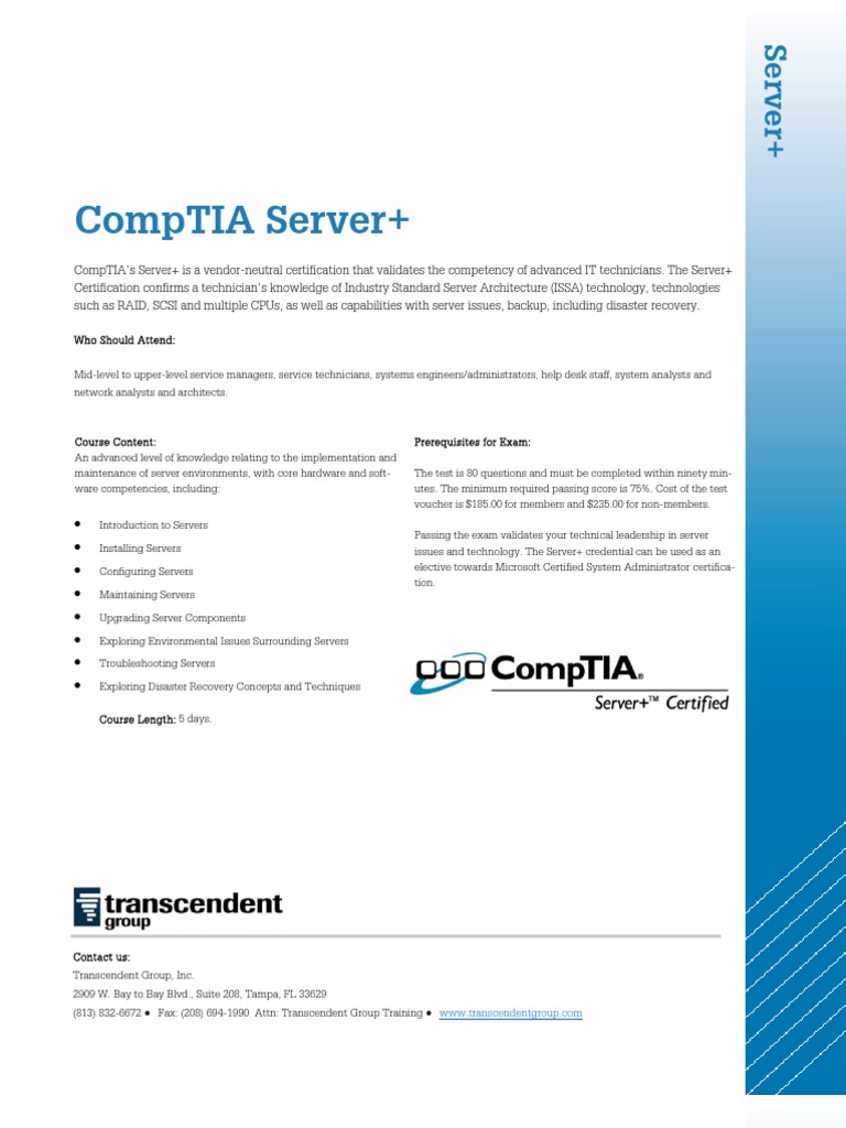 CompTIA Server Plus | Comp Tia | Digital & Social Media | Free 30-day ...