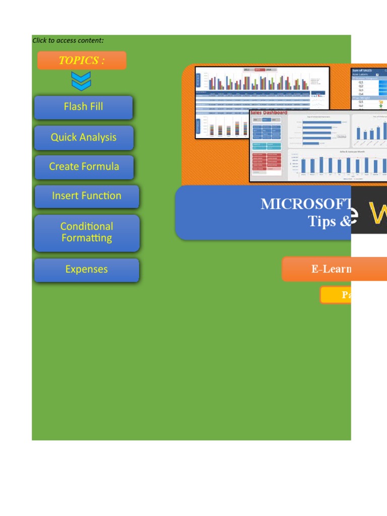 Excel Tips And Tricks Part 1 Pdf Microsoft Excel Multiplication