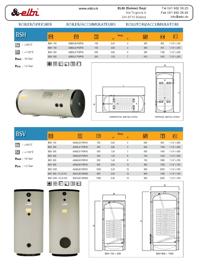 ELBI Boiler Catalog | PDF