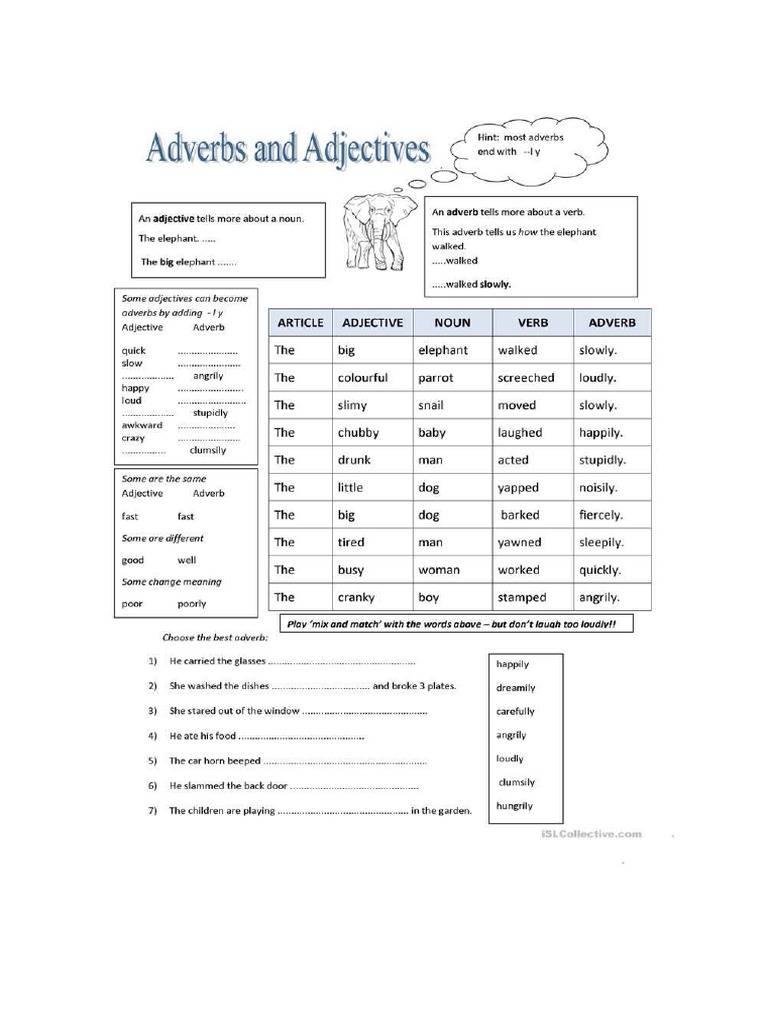 Adverbs and Adjectives | PDF