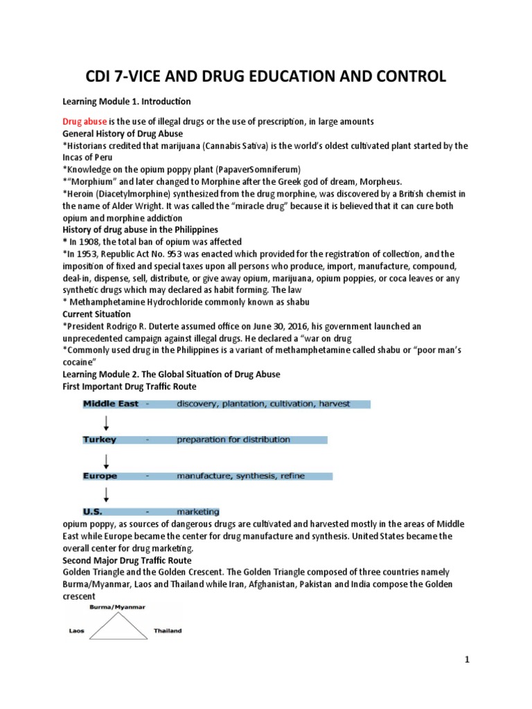 Cdi 7-Vice and Drug Education and Control | PDF | Alcoholic Drinks ...