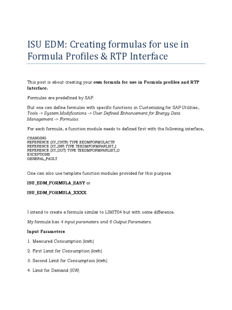 Edm Creating Formulas Pdf Parameter Computer Programming Subroutine