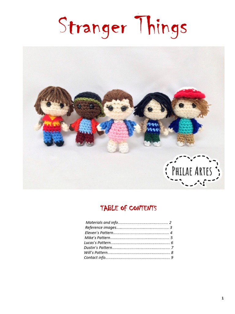 Stranger Things Doll Patterns | PDF | Crochet | Yarn