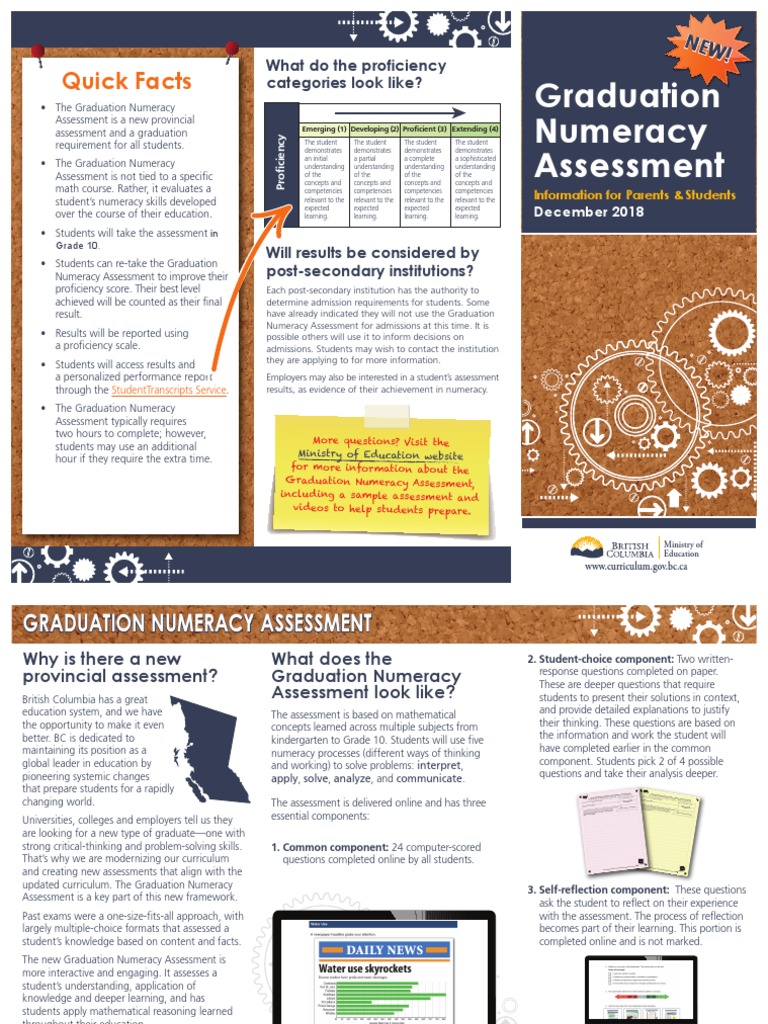 Graduation Numeracy Assessment Brochure | PDF | Educational Assessment ...