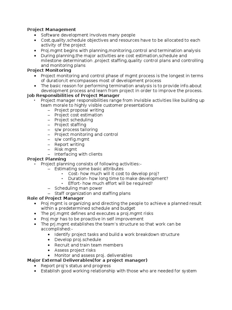 Notes Unit 3 Project Management Pdf Risk Project Management