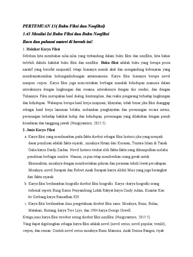 Pertemuan 8 Buku Fiksi Dan Nonfiksi | PDF