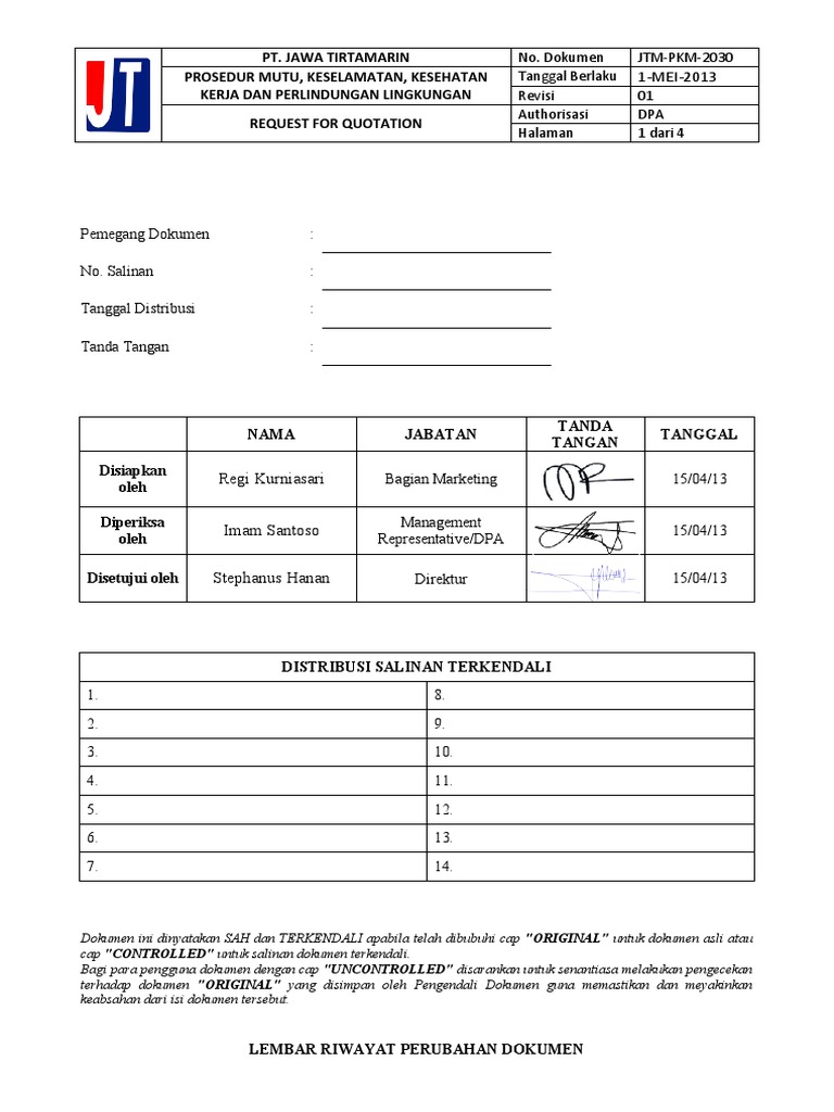 4 JTM-PKM-2030 - RFQ | PDF