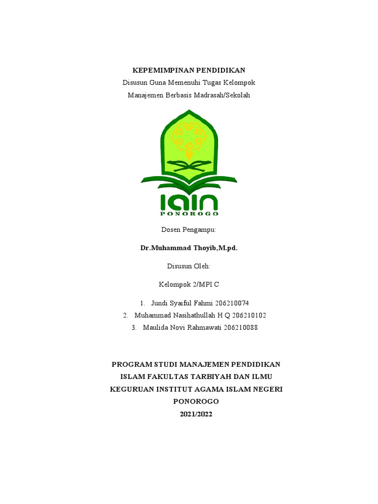 KLP 2 Kepemimpinan Pendidikan | PDF