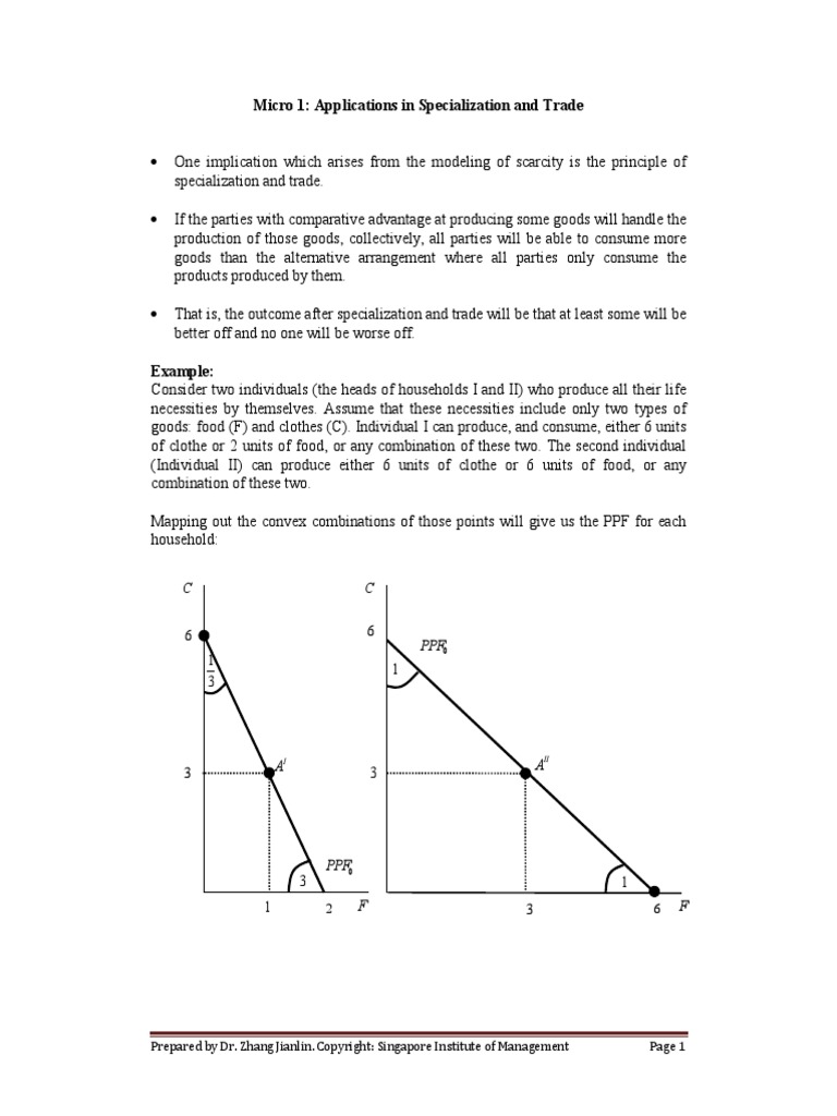 2 Micro 2 Specialization and Trade | PDF | Comparative Advantage ...