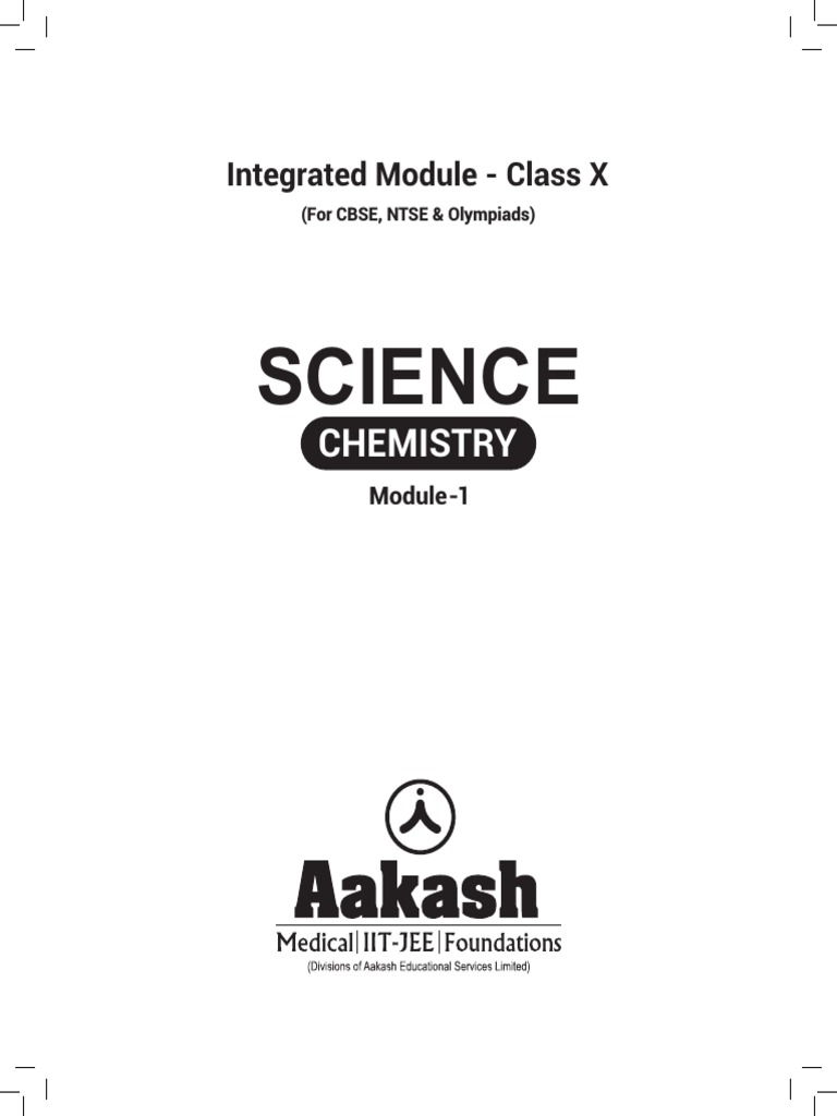 Aakash Chemistry Module 1 | PDF | Chemical Reactions | Redox