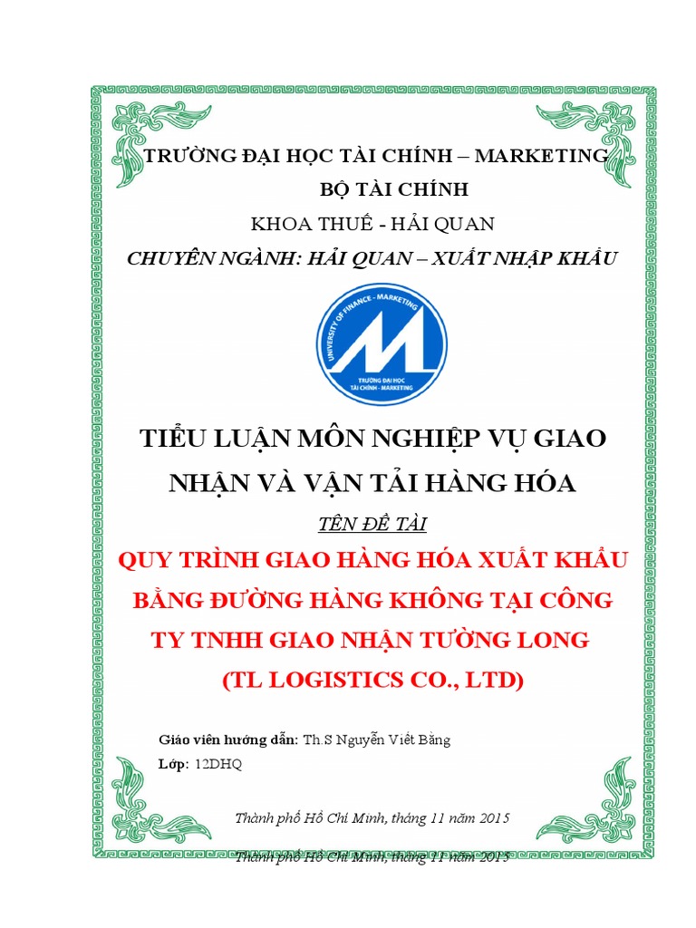 (123doc) Quy Trinh Giao Hang Hoa Xuat Khau Bang Duong Hang Khong Tai Cong Ty TNHH Tiep Van Tuong ...