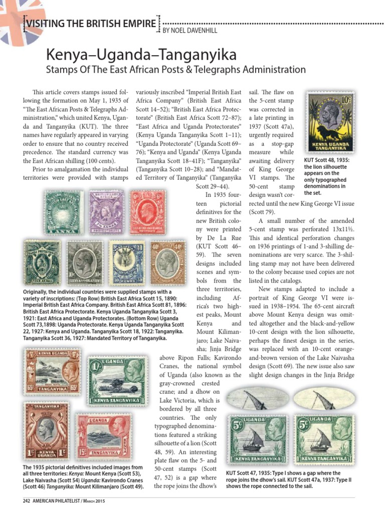 Afrique de l'Est - Kenya, Uganda and Tanganyika - postal history 2 ...