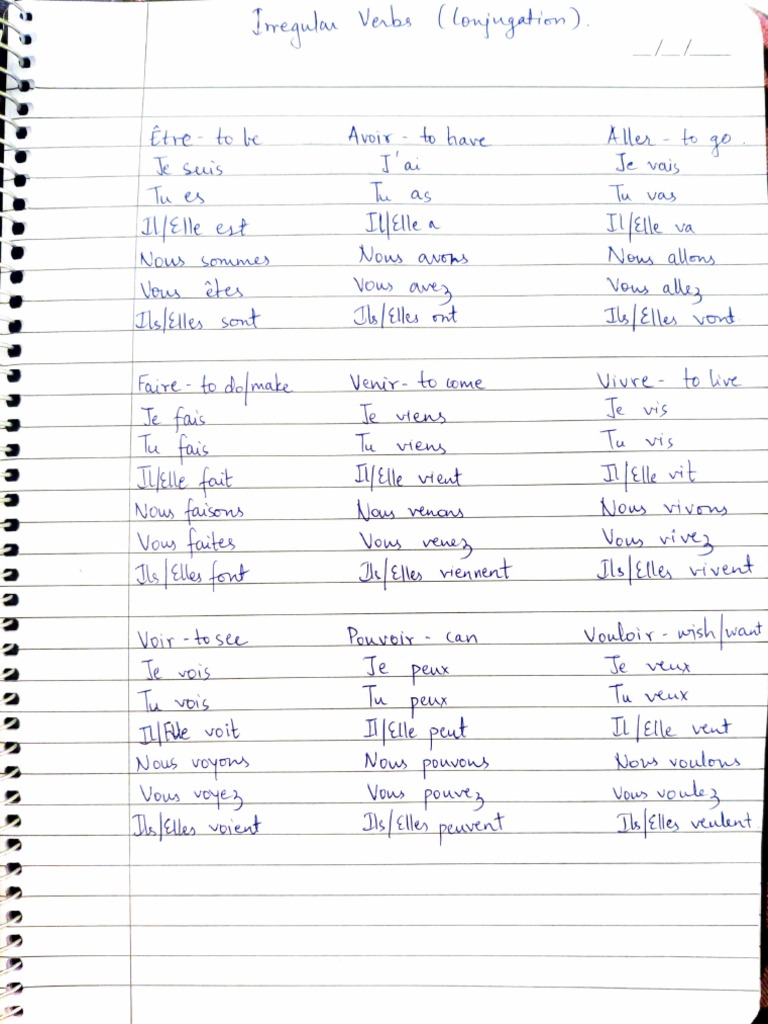 Irregular Verbs Conjugation | PDF