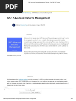 SAP SD Advanced Return Guide | PDF | Warehouse | Stocks