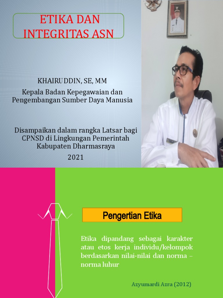 Etika Dan Integritas Asn 2021 | PDF