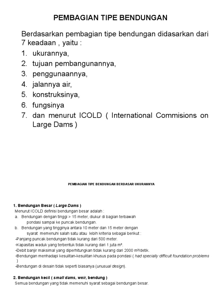 Tipe Bendungan | PDF
