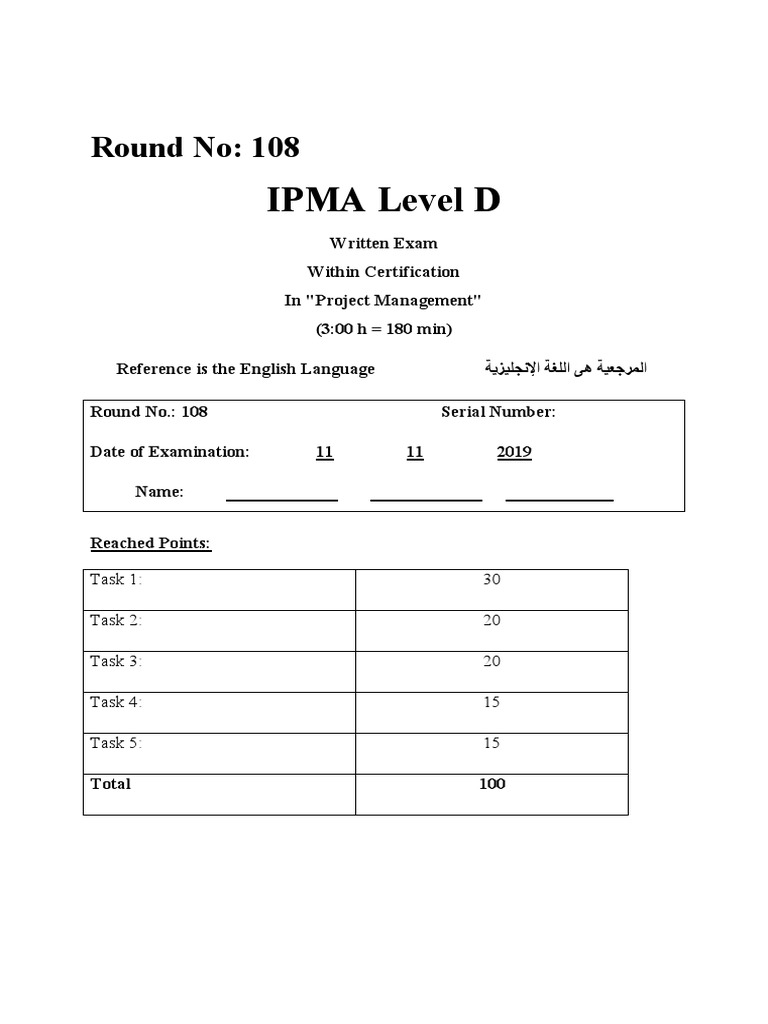 Exam Sampel Level D | PDF | Project Management | Negotiation