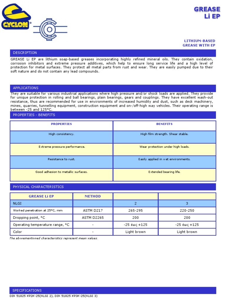 Grease Li Ep | PDF | Materials | Chemistry
