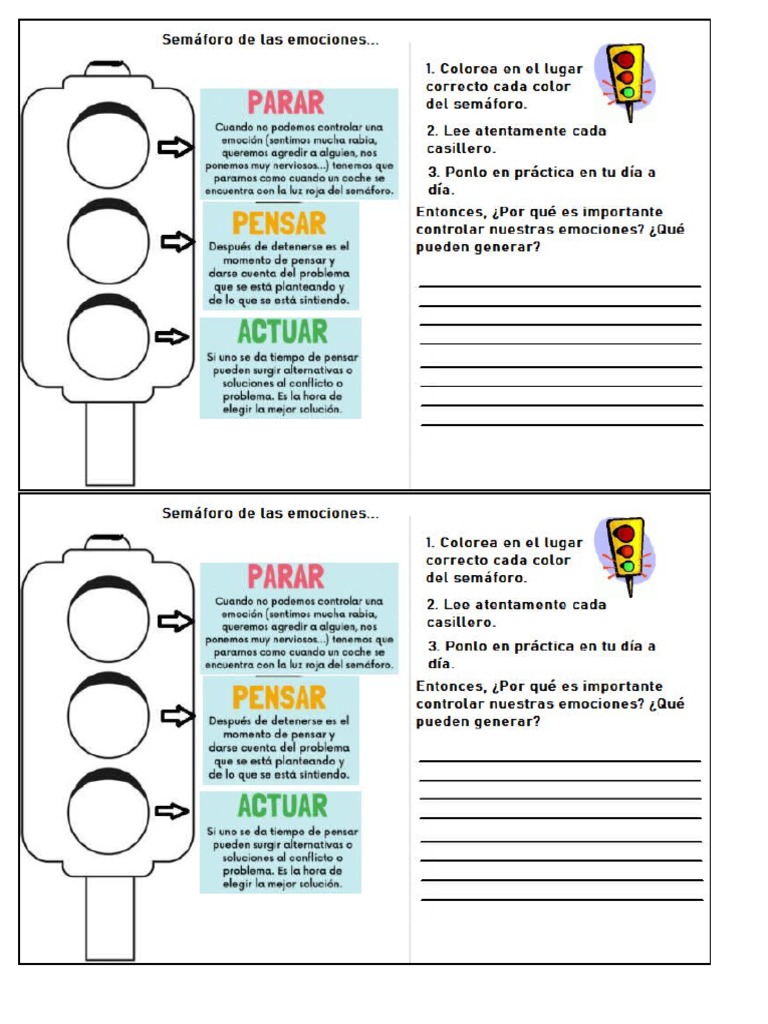 Semáforo de Las Emociones | PDF