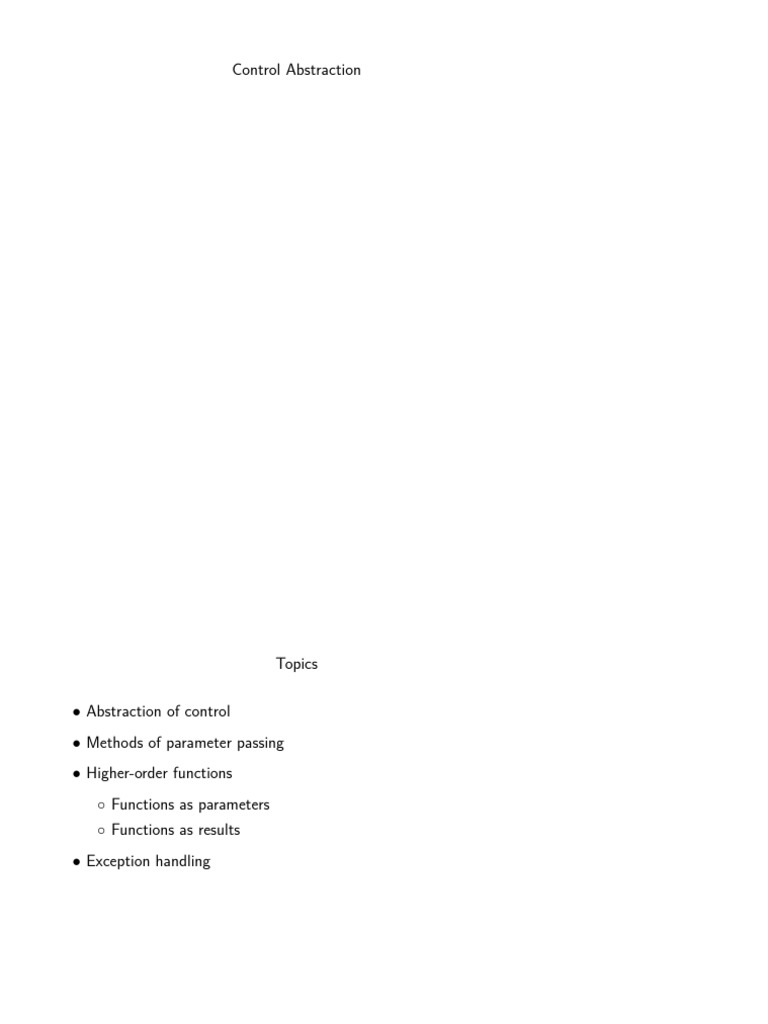 5 Control Abstraction Pdf Parameter Computer Programming Scope Computer Science 