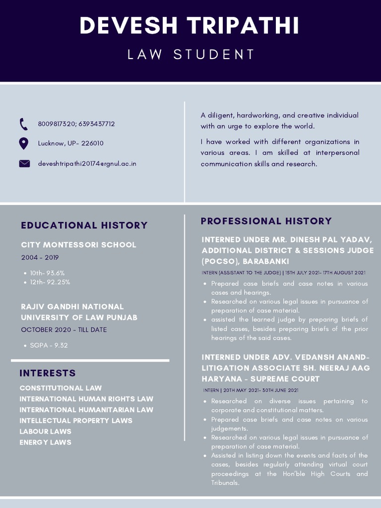 Devesh Tripathi CV | PDF | Government | Government Of India