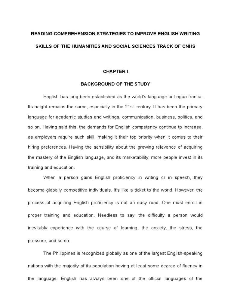 Thesis Paper | PDF | Reading Comprehension | Survey Methodology
