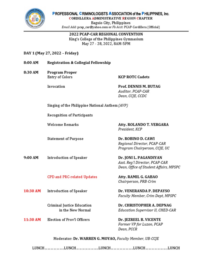 RC 2022 Program Edited Draft 1 | PDF