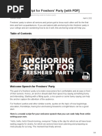 Comparing Script For Welcome Event | PDF