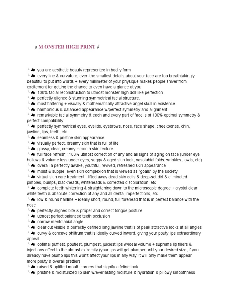 ? Vetala Monster High Print Benefits | PDF | Human Anatomy | Anatomy