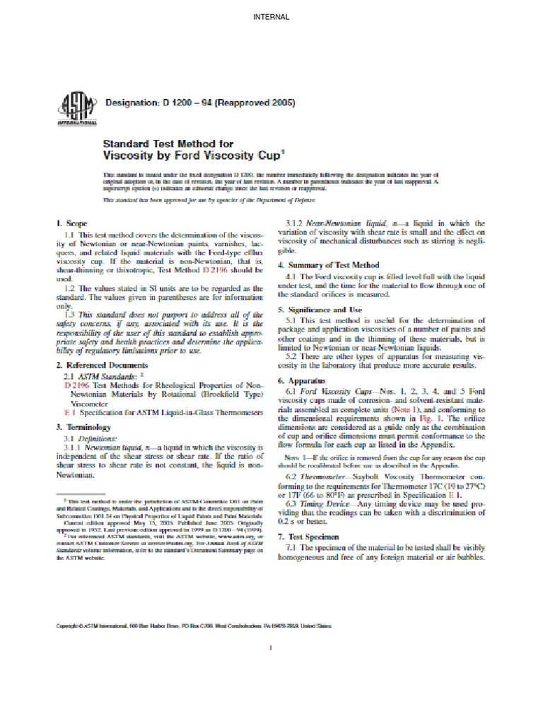 Astm D1200 | PDF