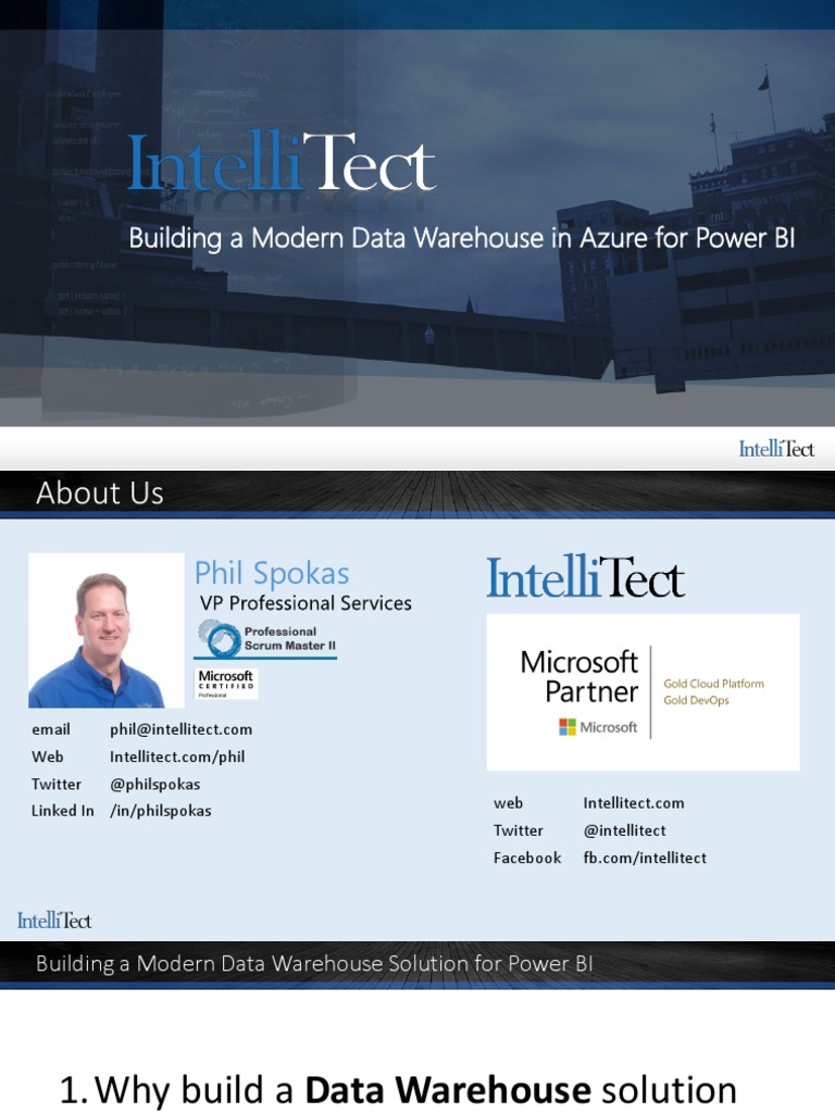 Modern Data Warehouse Architecture | PDF | Microsoft Azure | Cloud ...