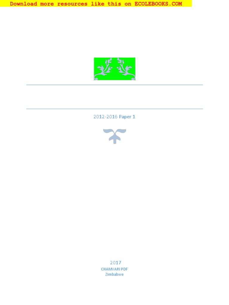 Maths Green Book Paper 1 2012-2016 | PDF