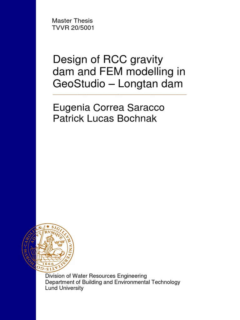 Design of RCC gravity dam and FEM modelling in GeoStudio | PDF ...