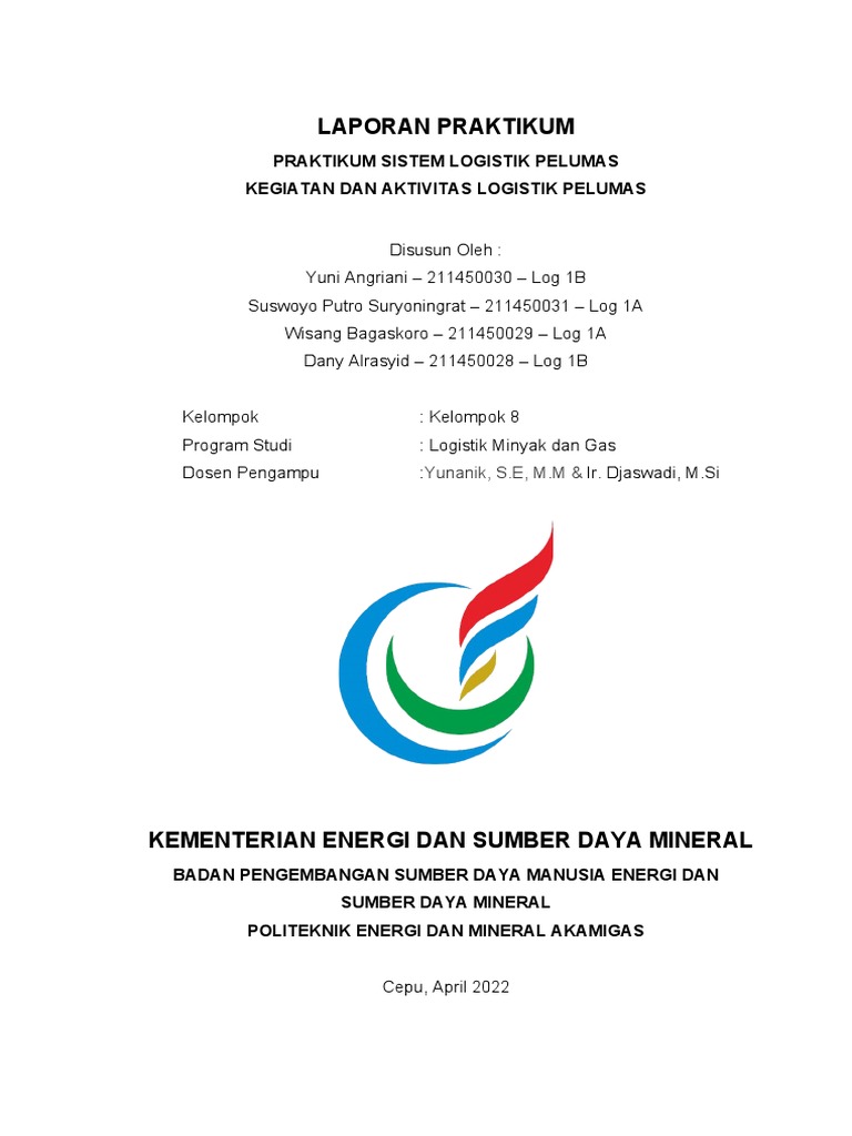 Laporan Praktikum Sistem Logistik Pelumas Kelompok 8 | PDF