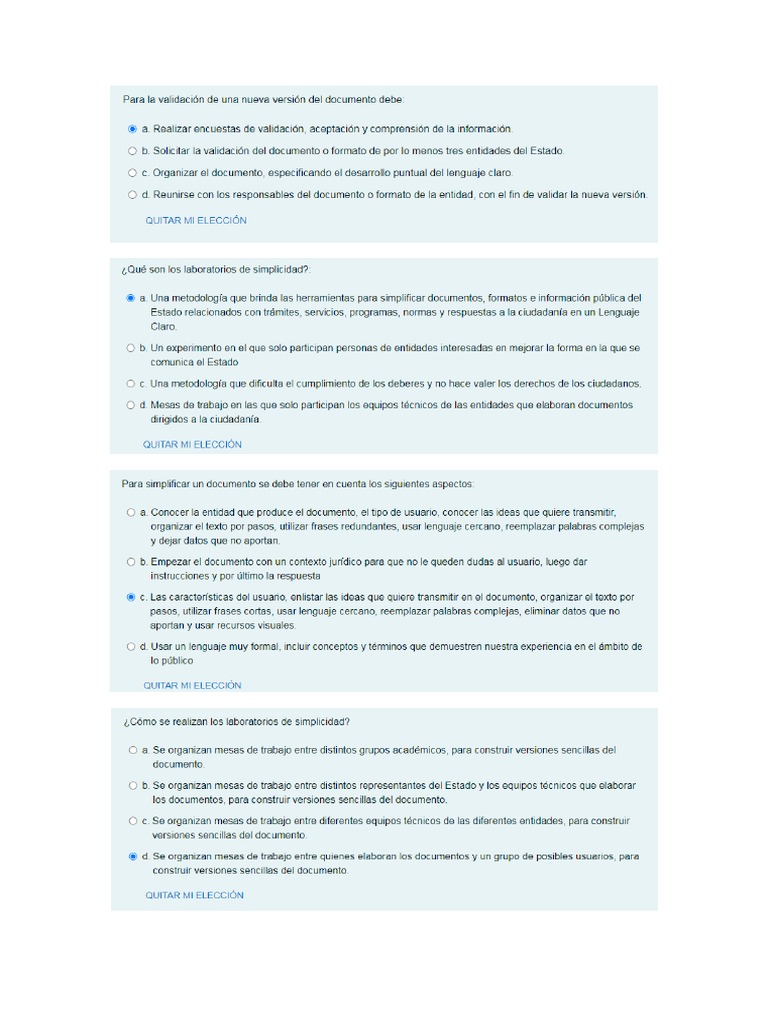 Lenguaje Claro - Respuestas MODULO 5 | PDF