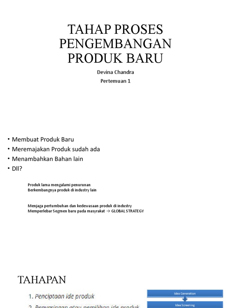 Tahap Proses Pengembangan Produk | PDF