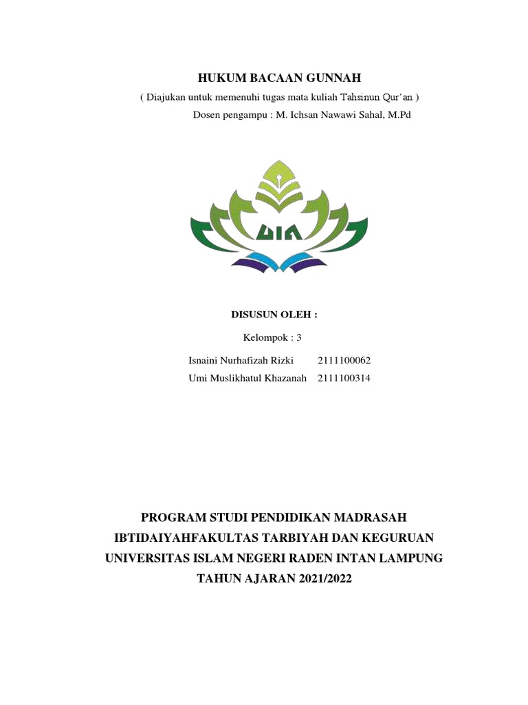 Hukum Bacaan Gunnah. | PDF