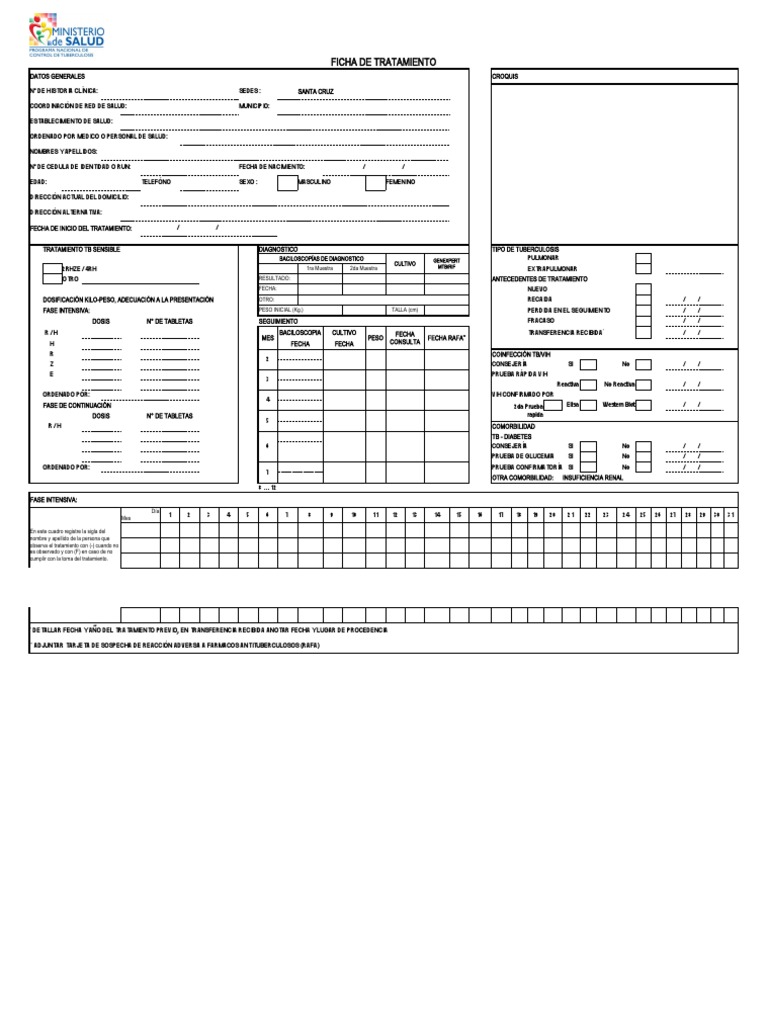 Formularios de TB | PDF | Tuberculosis | Diagnostico medico
