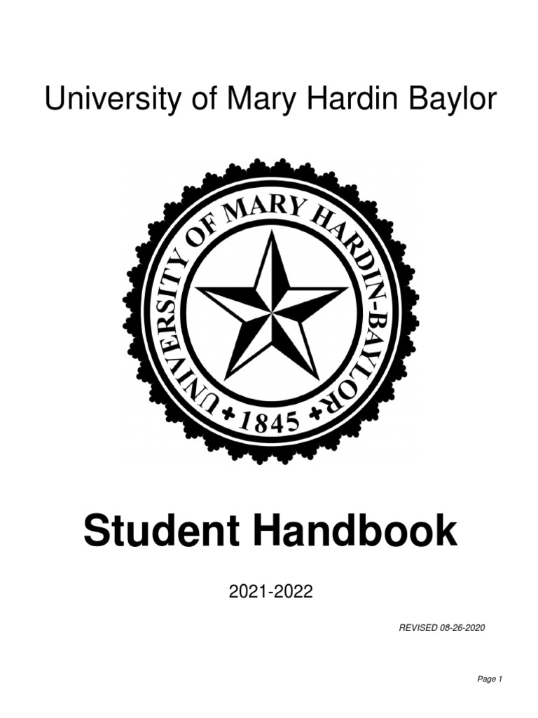 2021 22 UMHB Student Handbook | PDF
