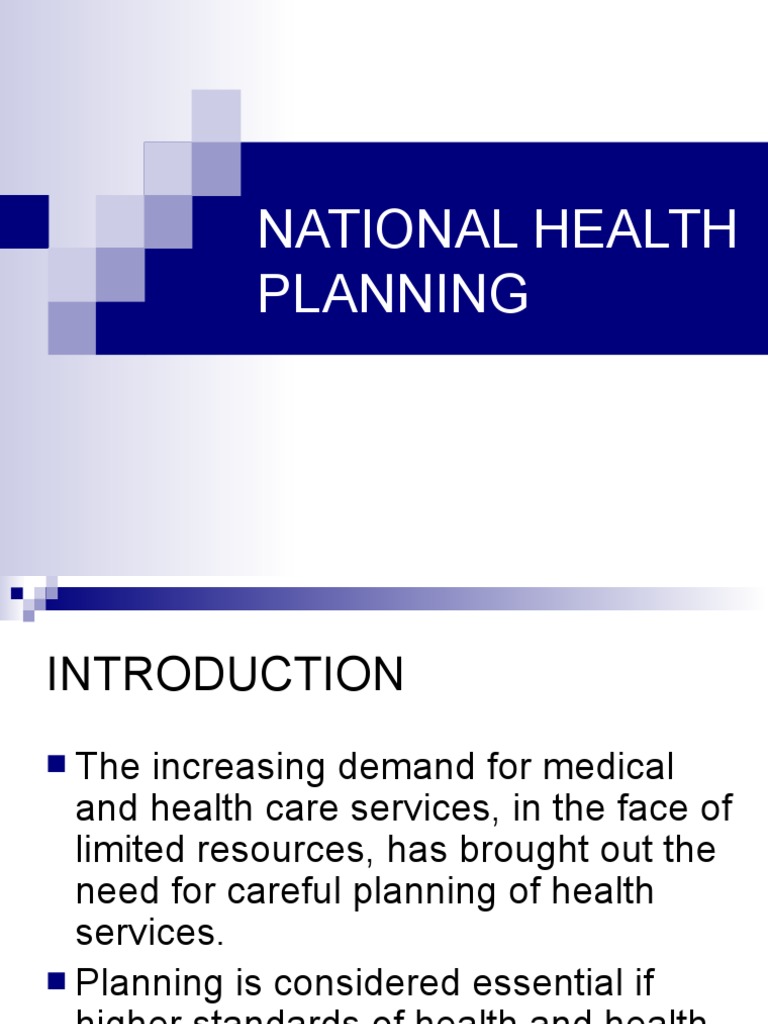 National Health Planning | PDF | Policy | Health Care