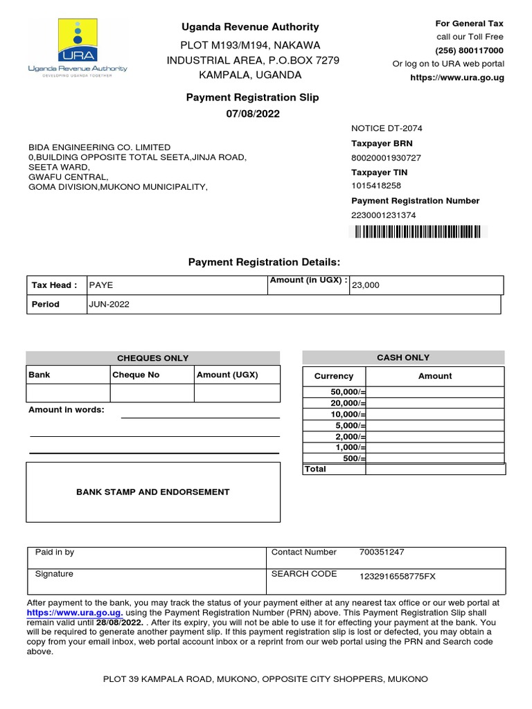 Payment PAYE JUNE | PDF | Payments | Cheque