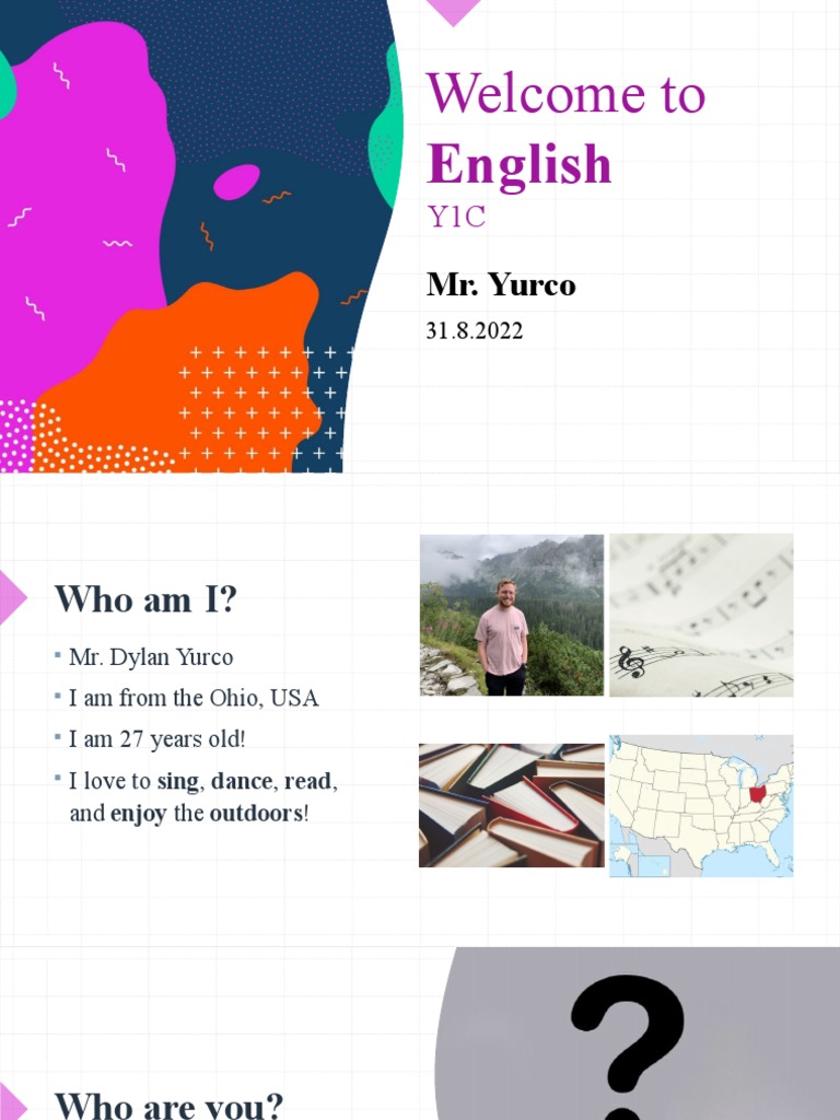 First Day of School Slides - Kindergarten | PDF