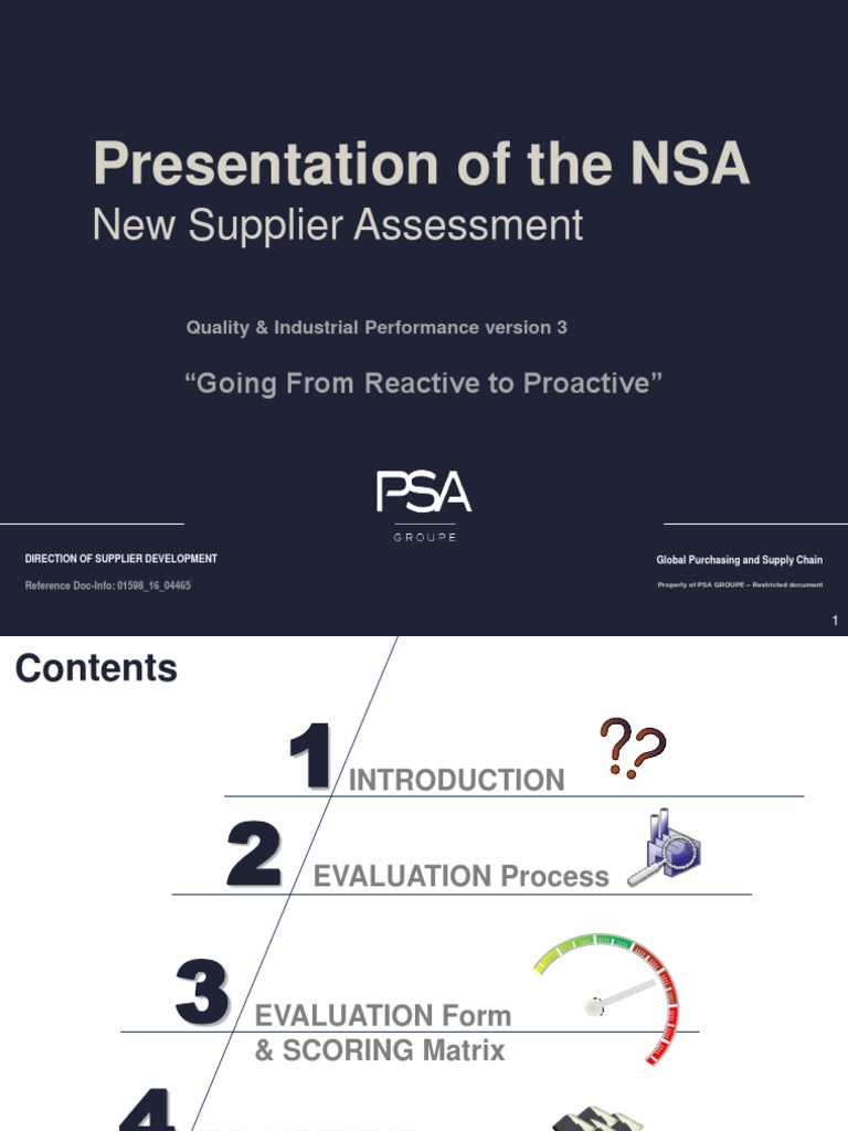 QIPV3-NSA Supplier Presentation December 2016 | PDF | Audit | Business