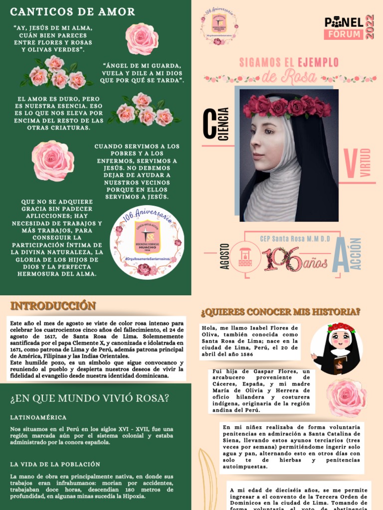 Diptico de Santa Rosa de Lima | PDF