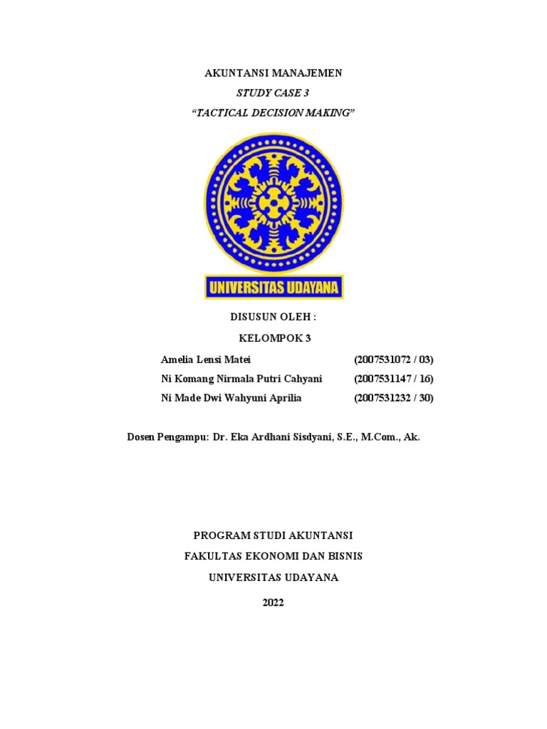 Akmen B1 Study Case 3 Kelompok 3 | PDF