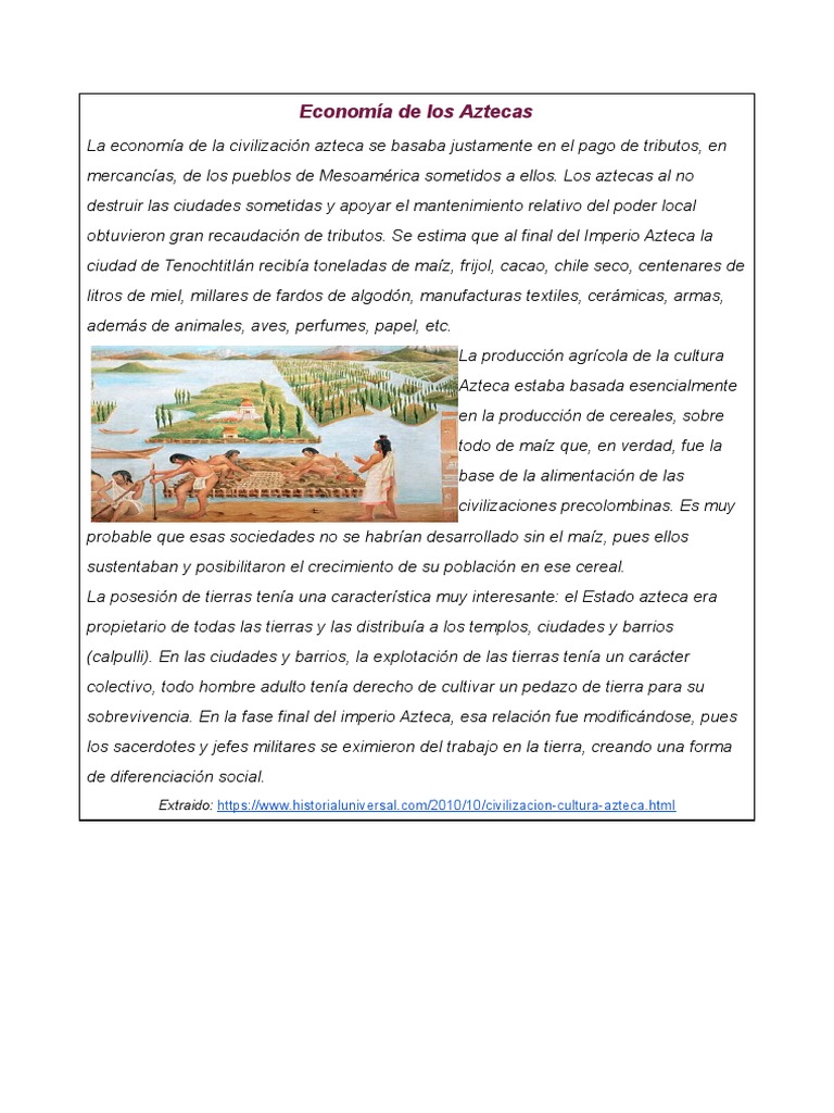Economía y Tributos Aztecas | PDF